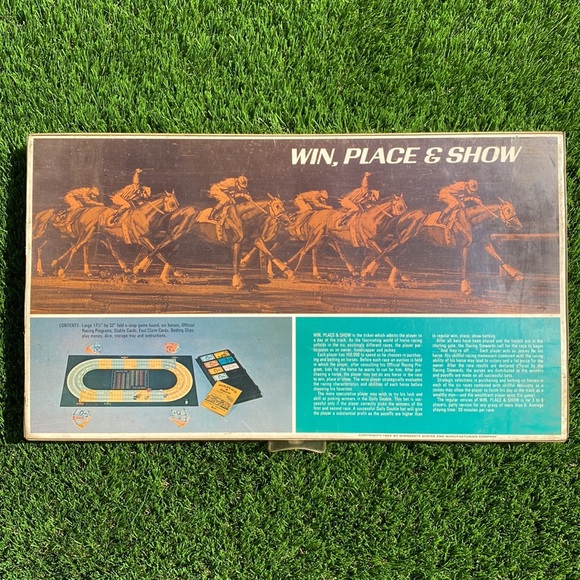 3M | Games | Vintage Win Place Show Horserace Board Game Approx 966 ...